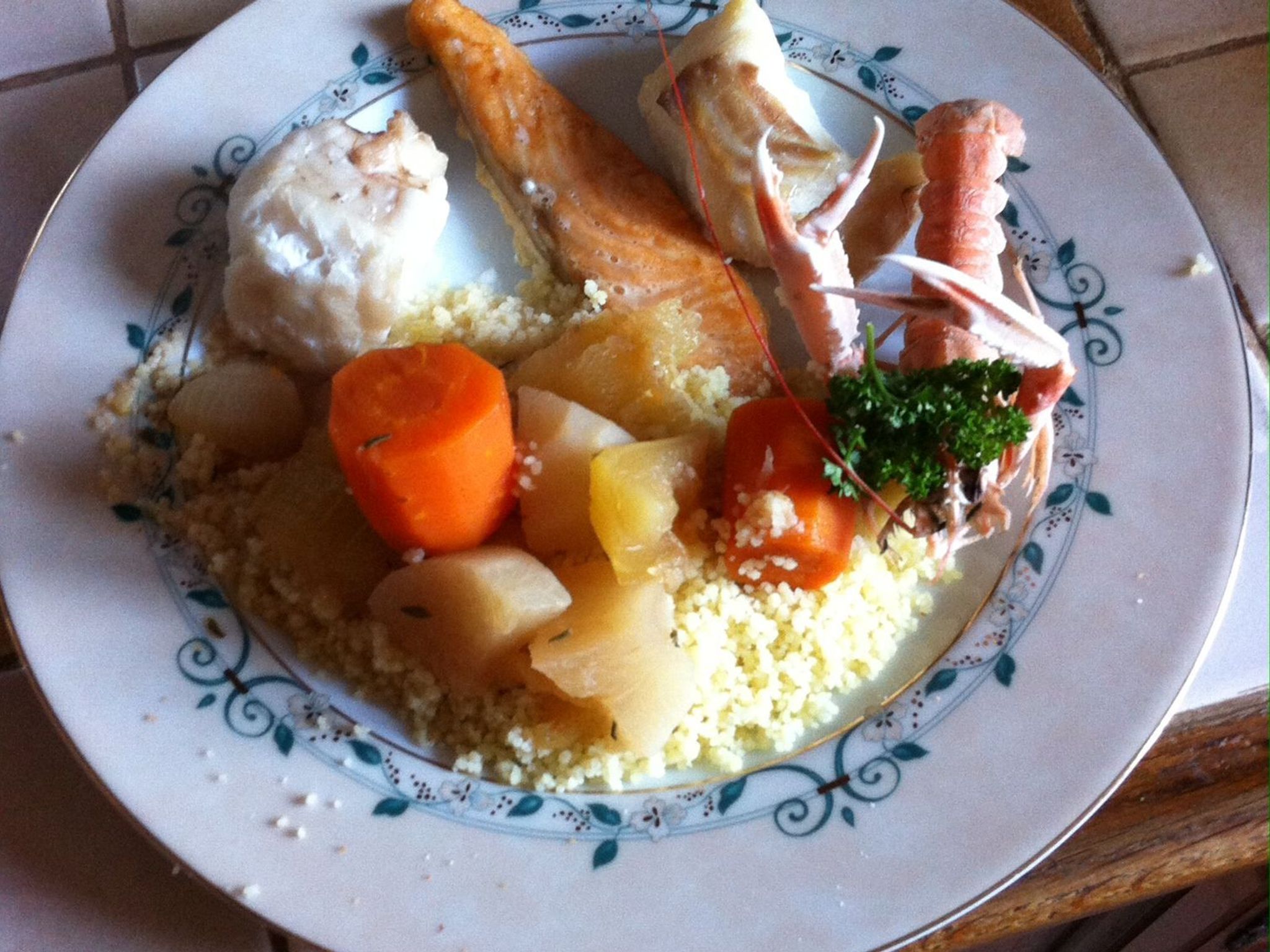 Couscous poissons et crustacés : Recette de Couscous poissons et ...