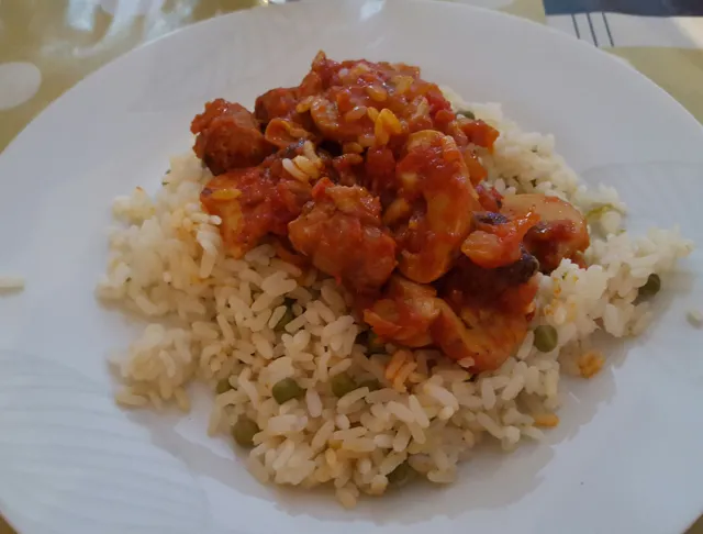 Risotto aux chipolatas, champignons et petits pois : recette de Risotto ...