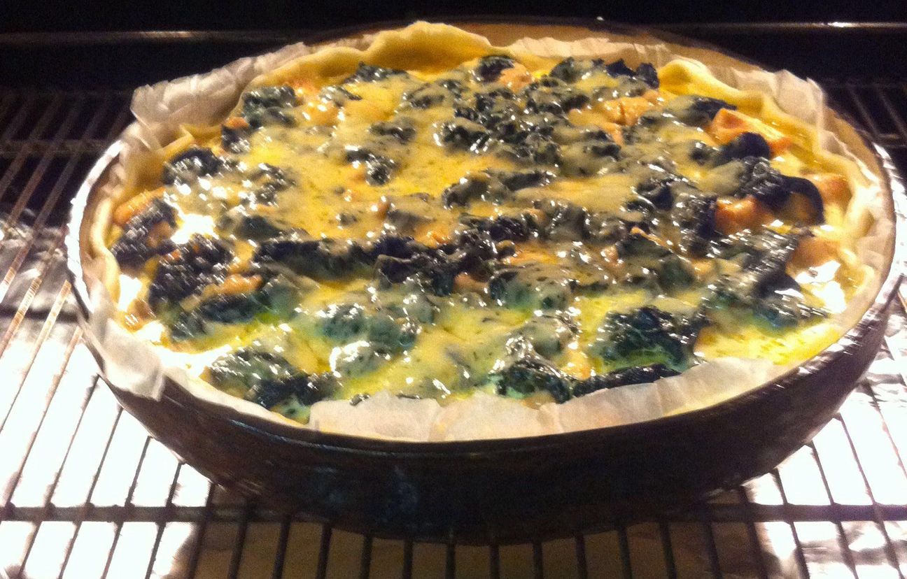 Tourte saumon épinards : Recette de Tourte saumon épinards - Marmiton