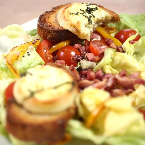 Salade de Chèvre Chaud : Recette de Salade de Chèvre Chaud - Marmiton