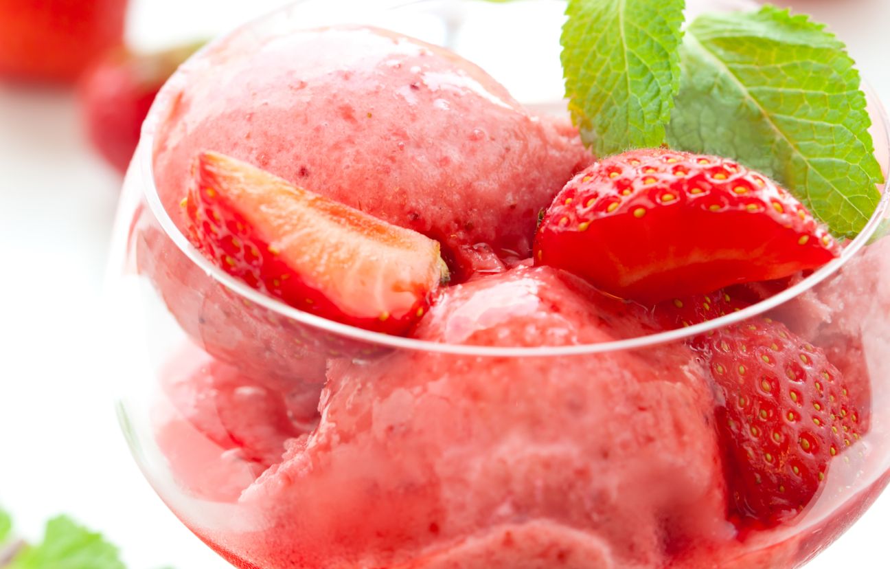 Sorbet facile à la fraise : Recette de Sorbet facile à la fraise - Marmiton