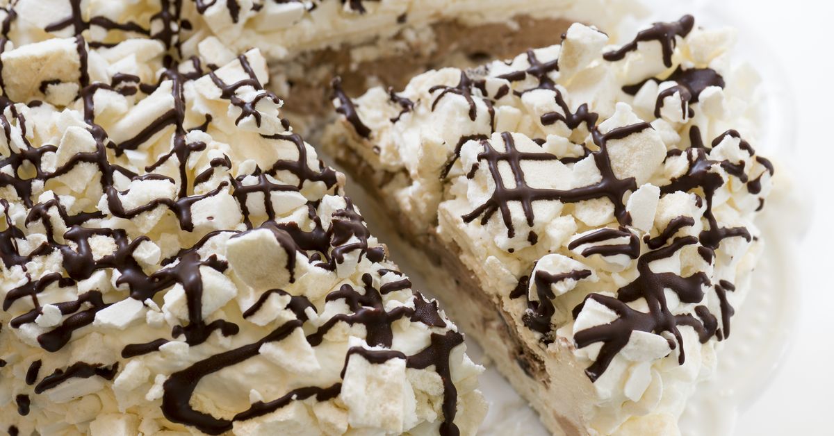 Glace à la meringue et copeaux de chocolat : recette de Glace à la ...