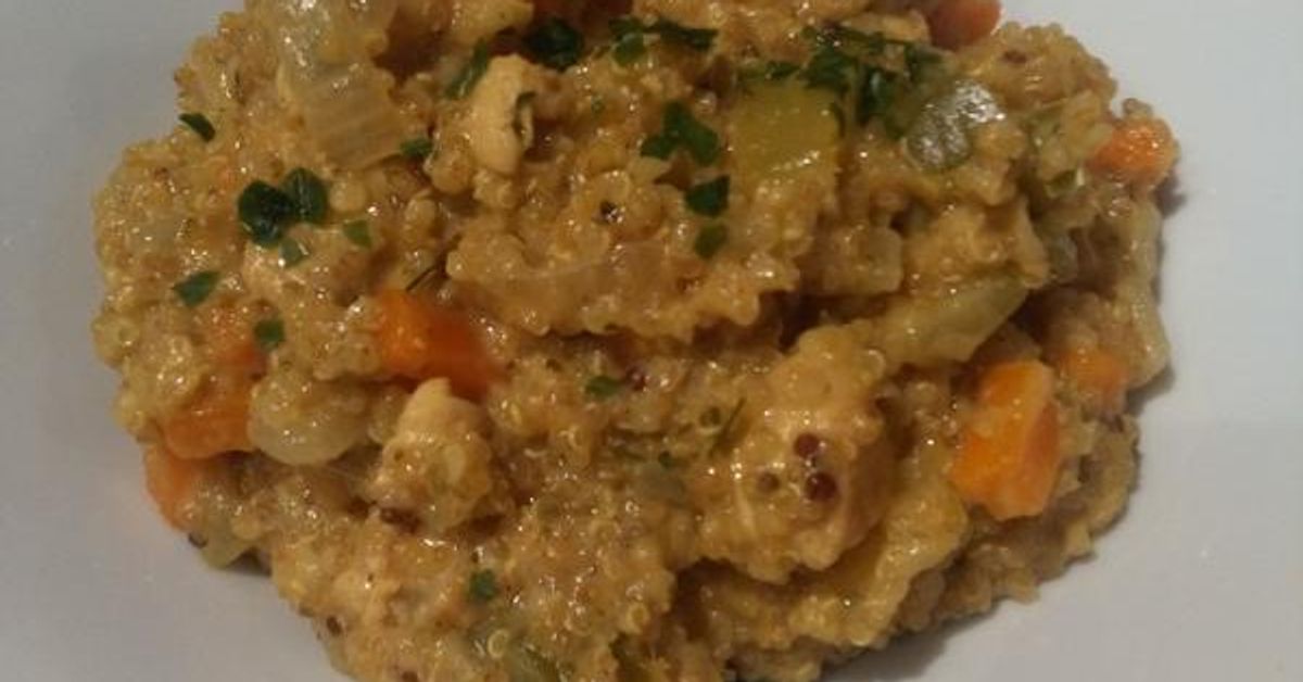 Quinoa poulet curry et légumes façon risotto : recette de Quinoa poulet ...