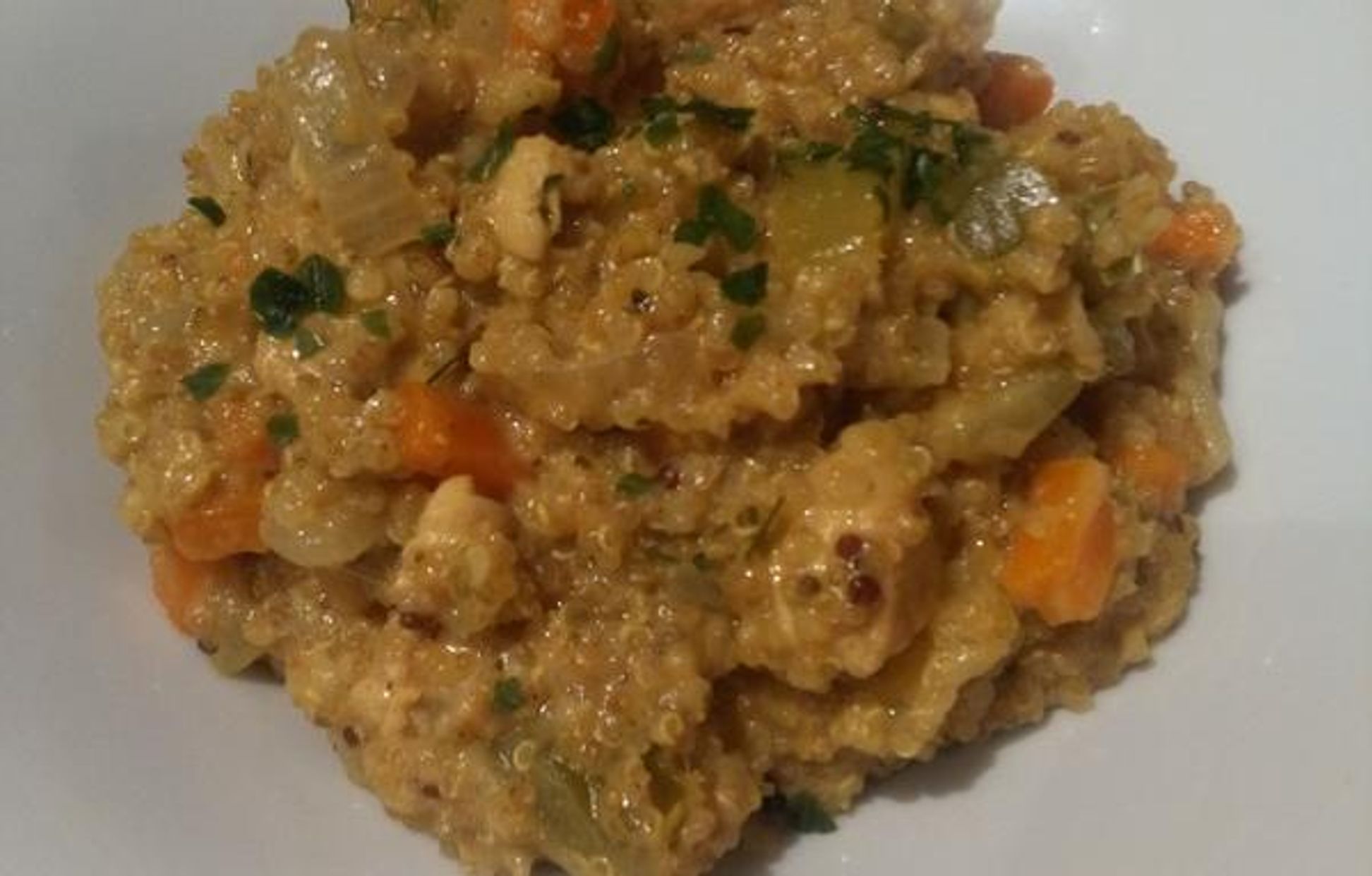 Quinoa poulet curry et légumes façon risotto : Recette de Quinoa poulet ...