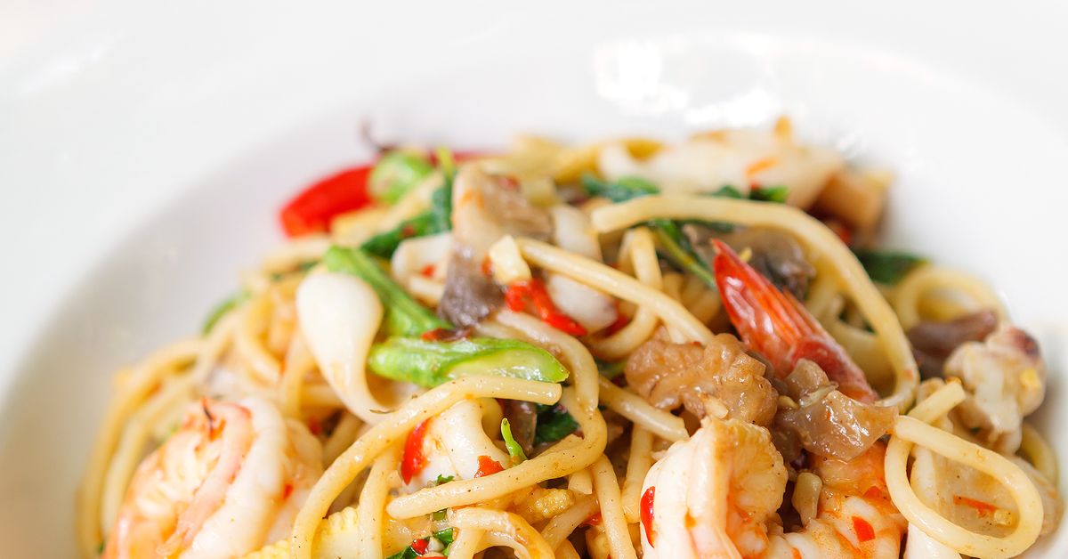 Pâtes aux fruits de mer simples : recette de Pâtes aux fruits de mer ...