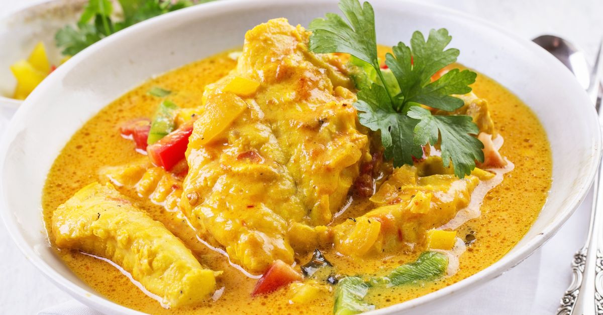 CURRY DE COLIN A L'INDIENNE : recette de CURRY DE COLIN A L'INDIENNE