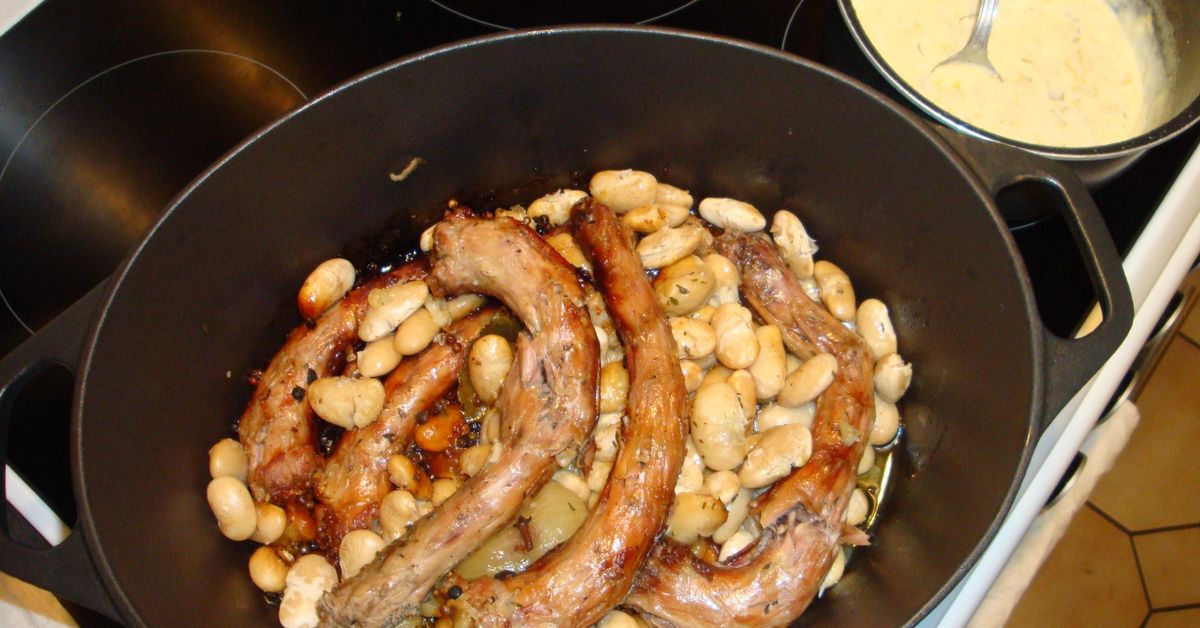 Cou de dinde aux haricots de Soissons à la picarde : recette de Cou de ...