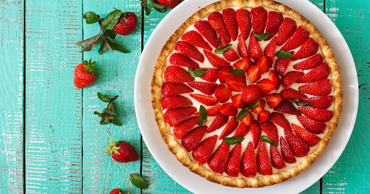 Tarte aux fraises et à la faisselle : recette de Tarte aux fraises et à ...