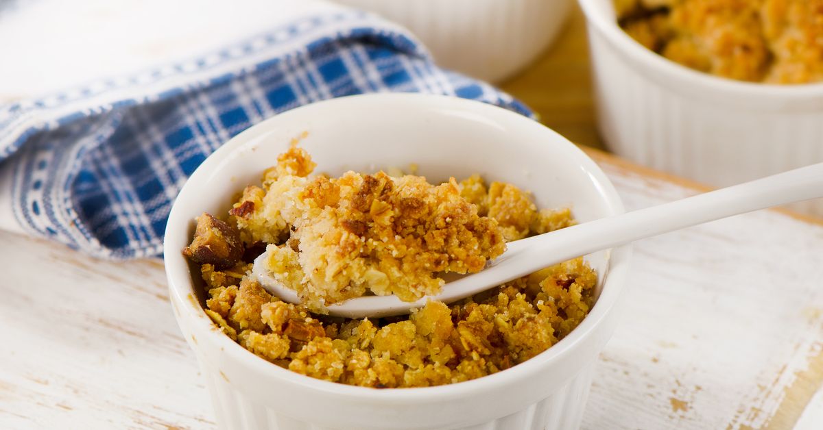 Crumble aux fruits exotiques : recette de Crumble aux fruits exotiques
