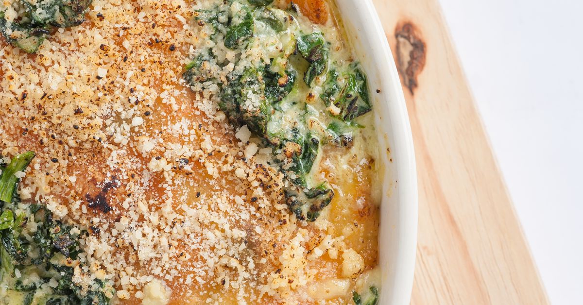 Gratin d'épinards : recette de Gratin d'épinards