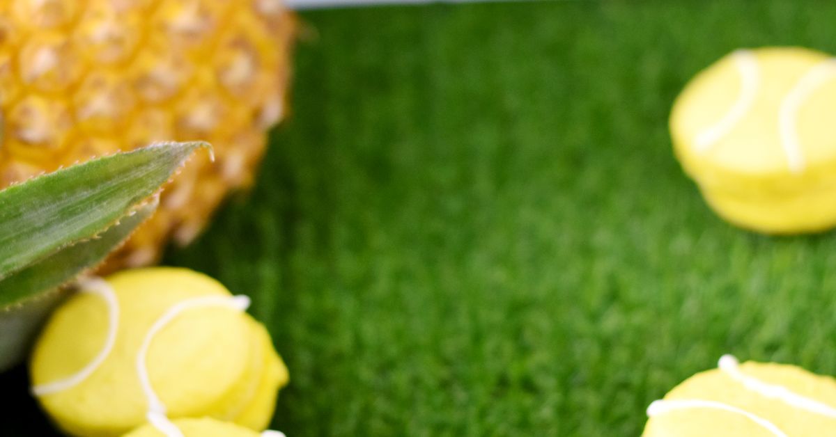 Macaron ananas façon balle de tennis : recette de Macaron ananas façon ...