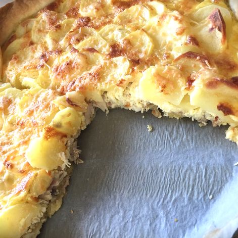 Quiche de poulet et pommes de terre : Recette de Quiche de poulet et ...