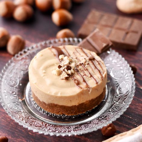 Cheesecake sans cuisson caramel noisettes et chocolat individuel ...