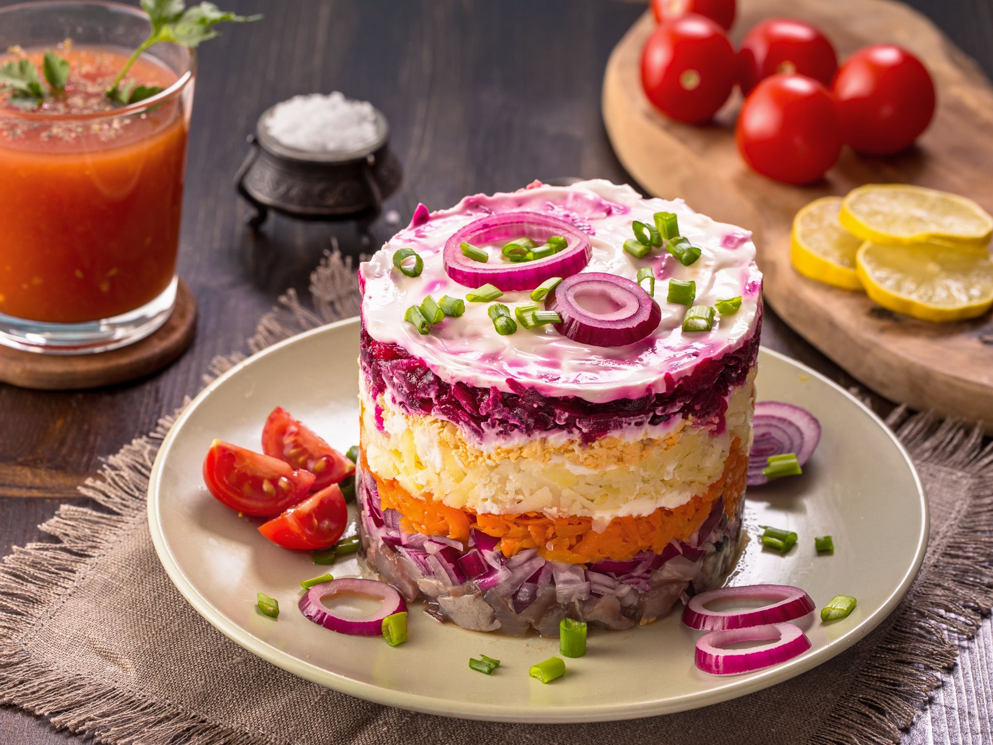 Hareng en fourrure (plat russe) : Recette de Hareng en fourrure (plat ...