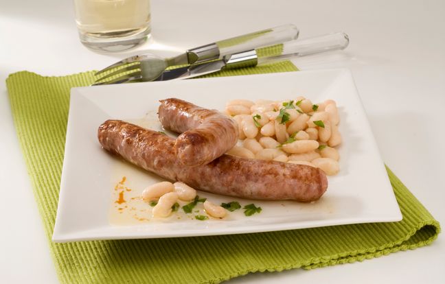 Saucisse de Toulouse aux haricots blancs fondants : Recette de Saucisse ...