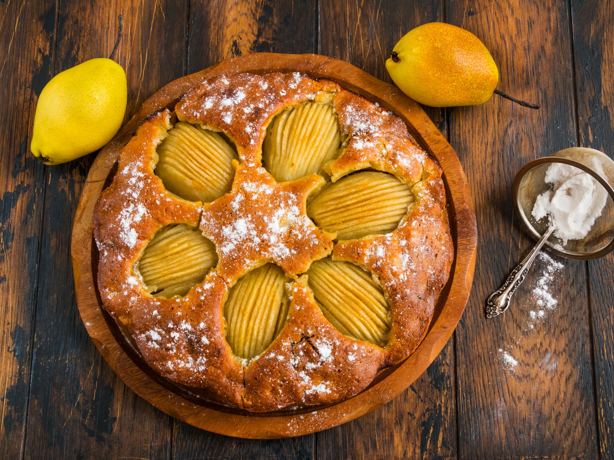 Gâteau aux poires au sirop et pépites de chocolat : Recette de Gâteau ...