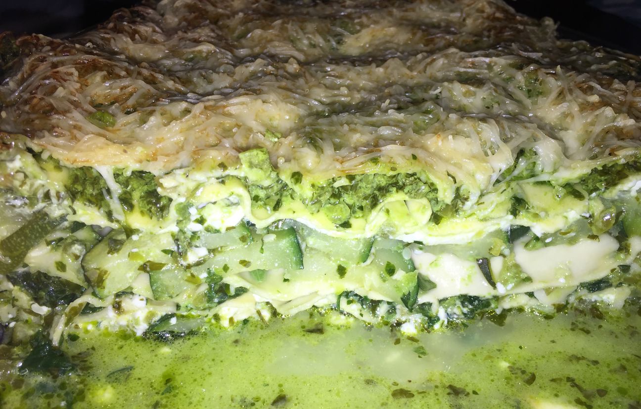 Lasagnes végétariennes toutes vertes : Recette de Lasagnes ...