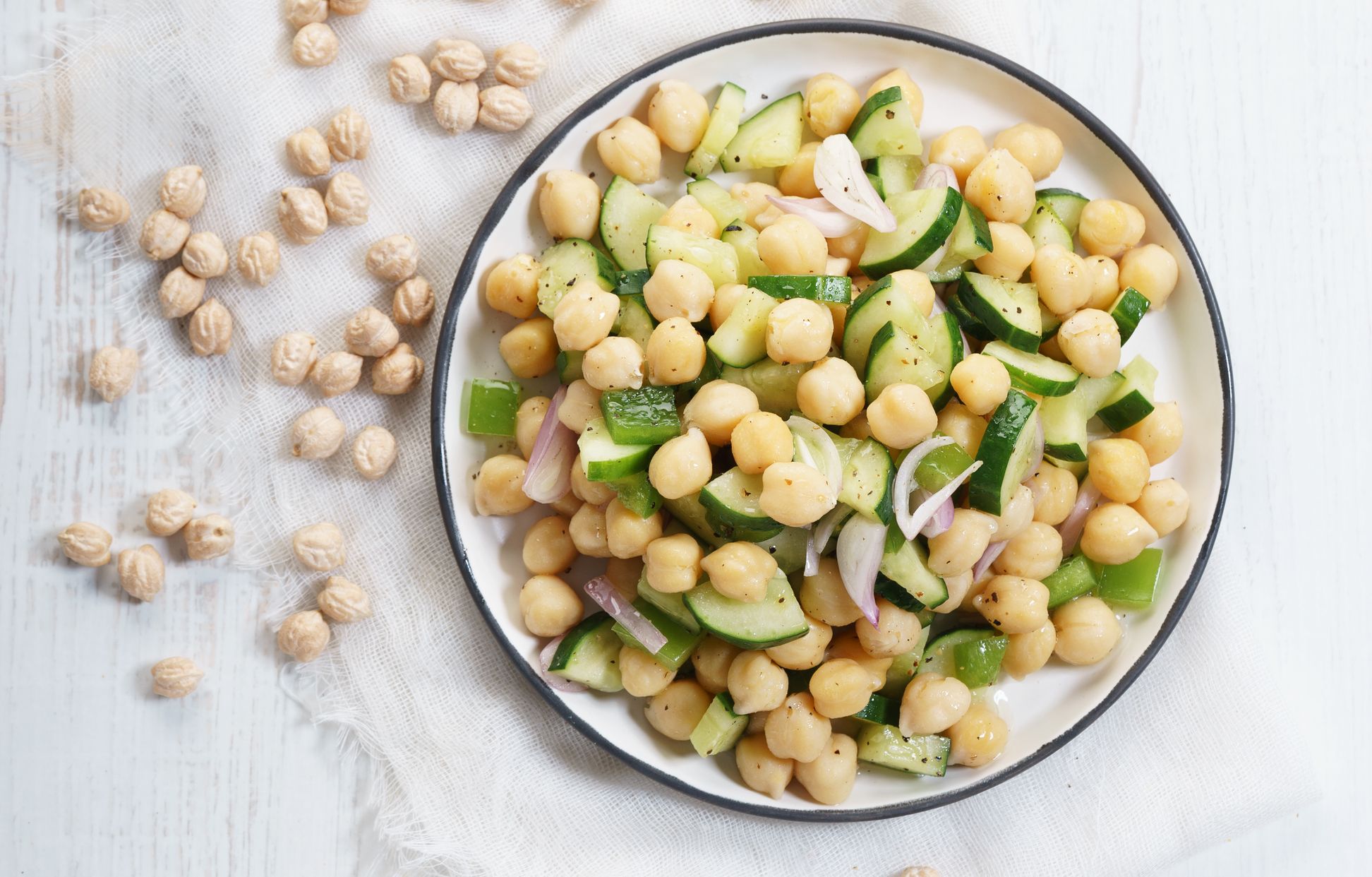 Pois chiches en salade : Recette de Pois chiches en salade - Marmiton