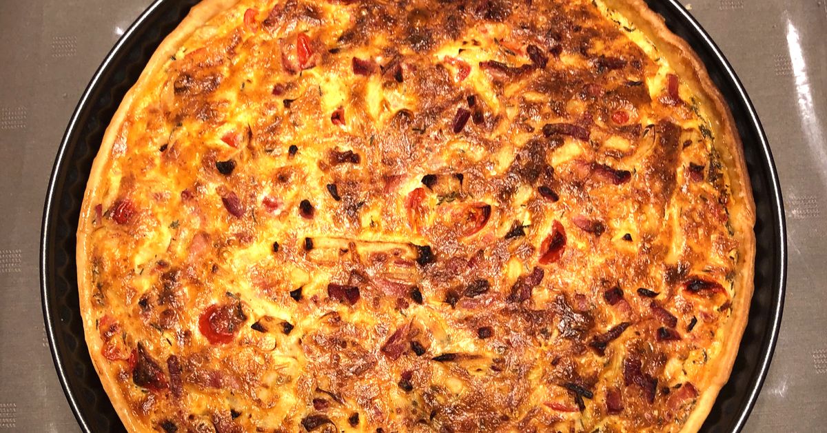 Quiche chèvre lardons : recette de Quiche chèvre lardons