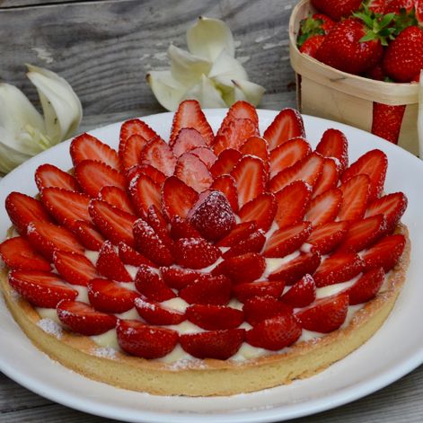 'the' tarte aux fraises : Recette de 'the' tarte aux fraises - Marmiton