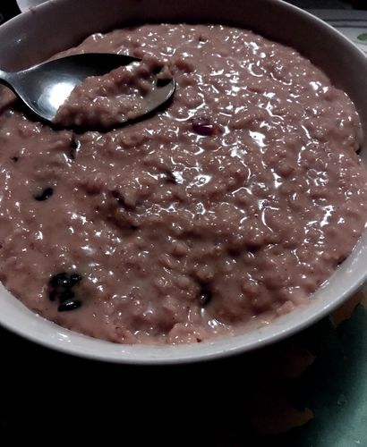 Bouillie de flocon d'avoine (porridge) coco, banane, pomme : Recette de ...