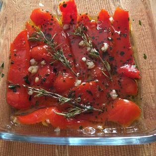 Poivrons marinés (33ème rencontre) : Recette de Poivrons marinés (33ème ...