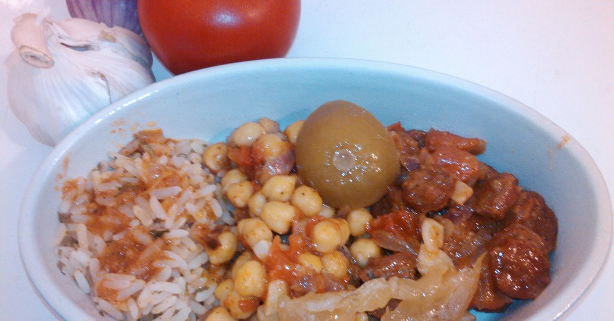 Riz aux merguez et aux pois chiches : recette de Riz aux merguez et aux ...