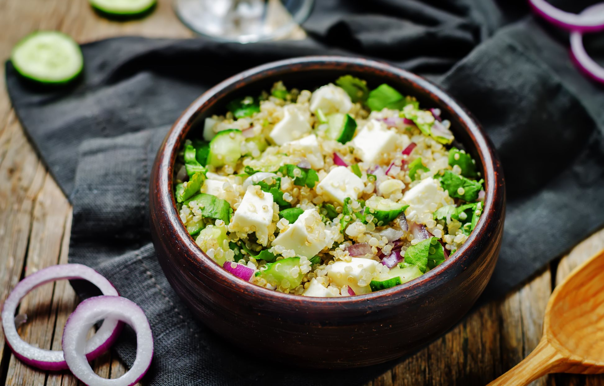 salade de quinoa à la feta au cooking chef : Recette de salade de ...