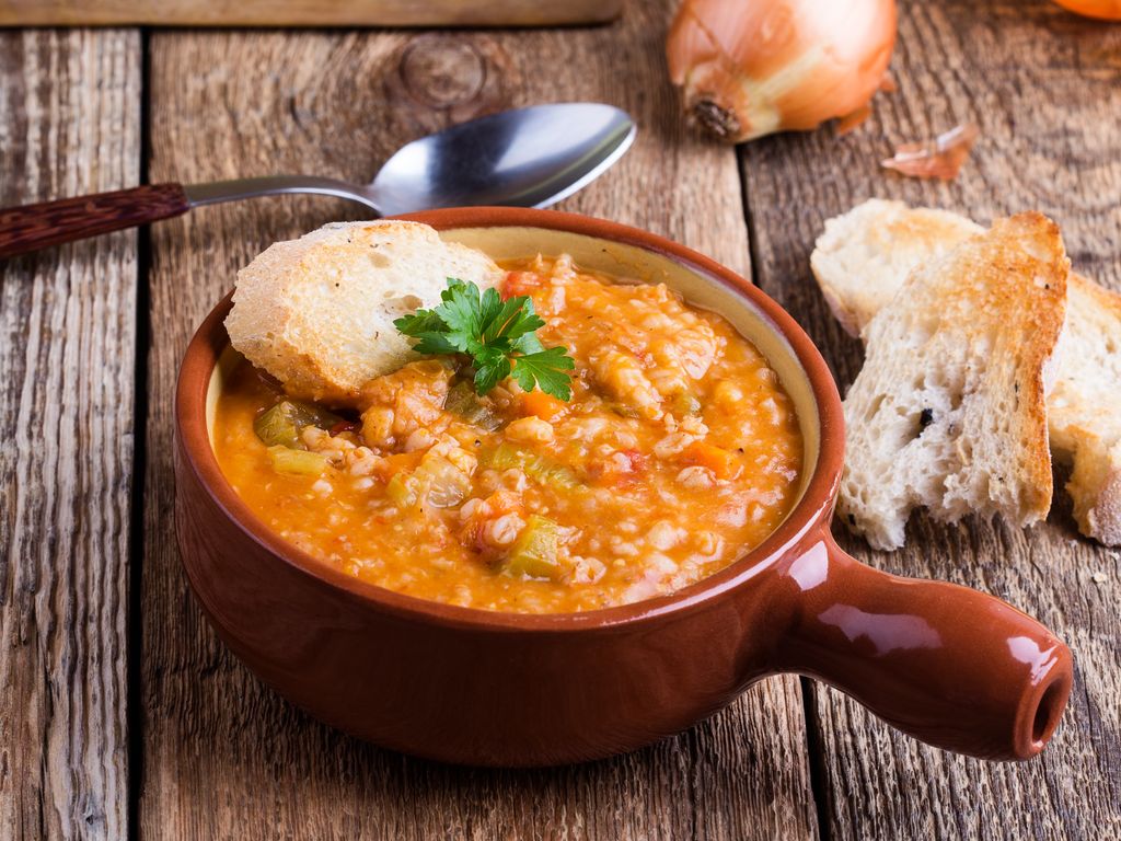 Potage à l'orge et à la viande des Grisons au Cooking Chef : Recette de ...