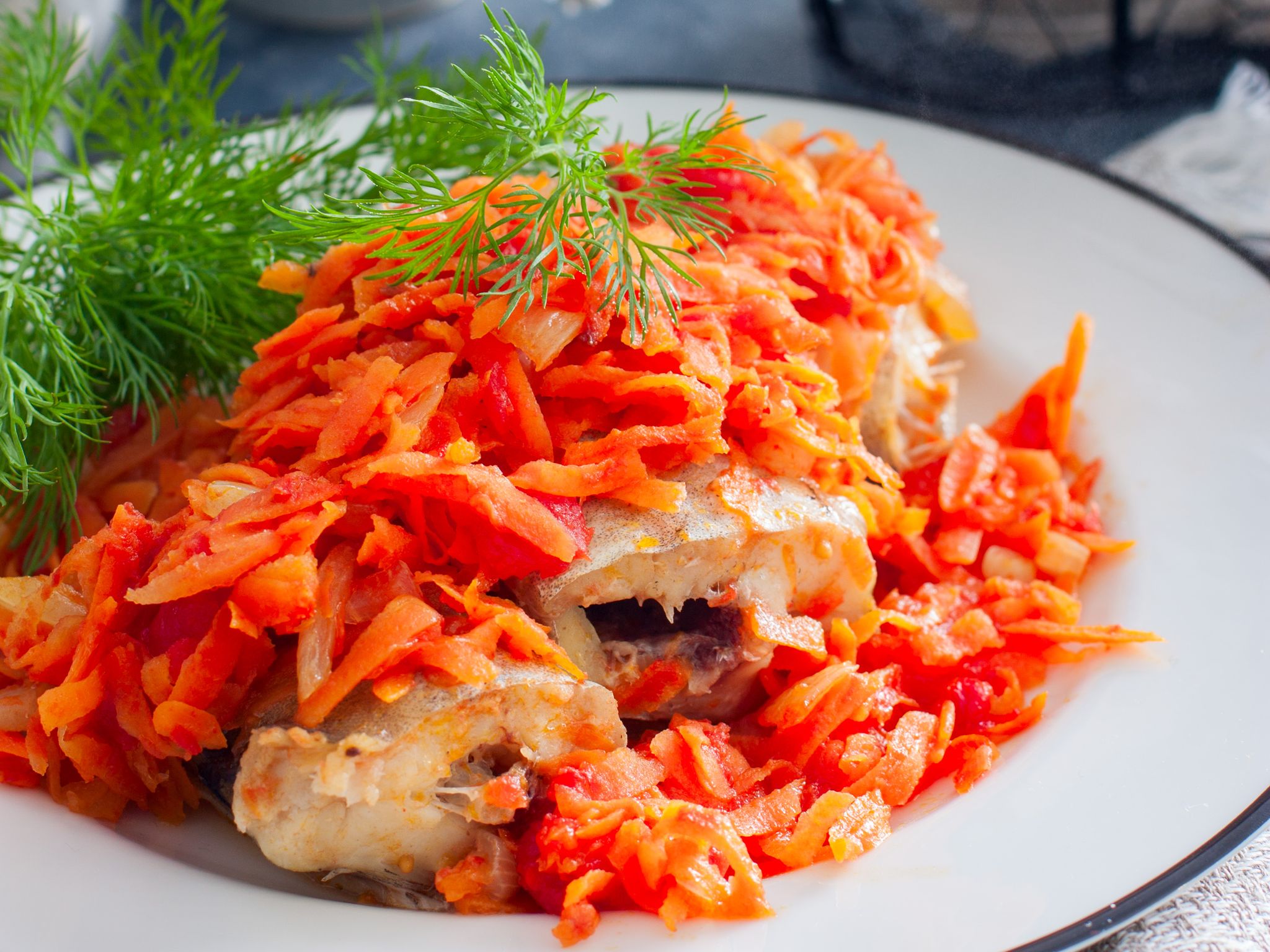 filet de colin sous son lit de carottes au companion : Recette de filet ...