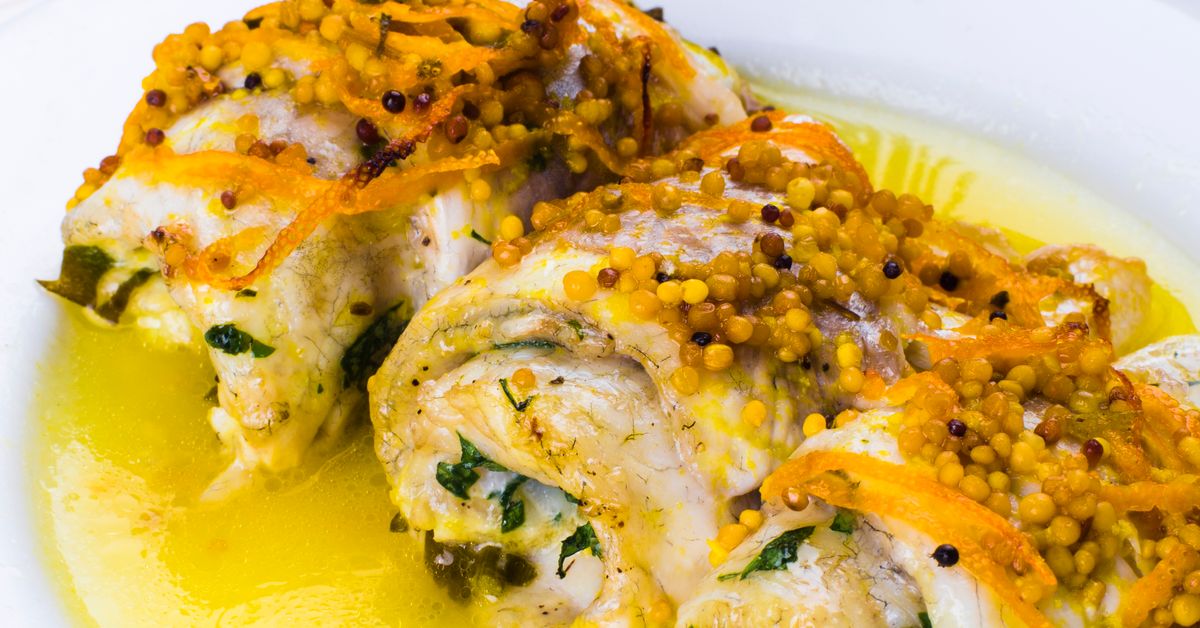 Roulé de merlan sauce moutarde-orange : recette de Roulé de merlan ...