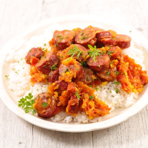 Rougail saucisse : Recette de Rougail saucisse - Marmiton