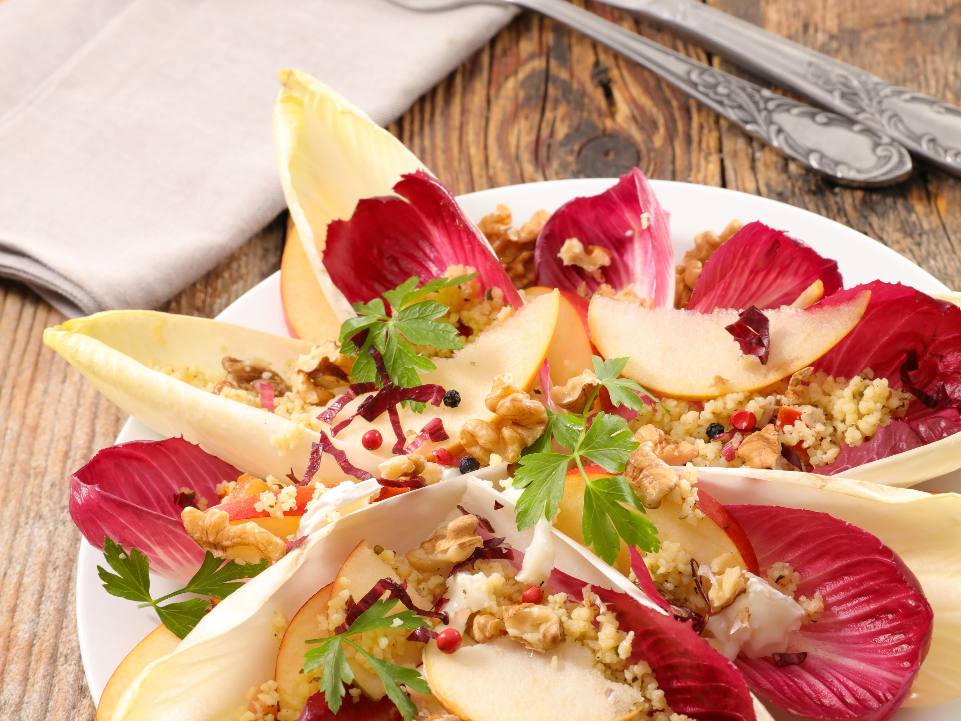 salade d'endives aux noix et pommes : Recette de salade d'endives aux ...