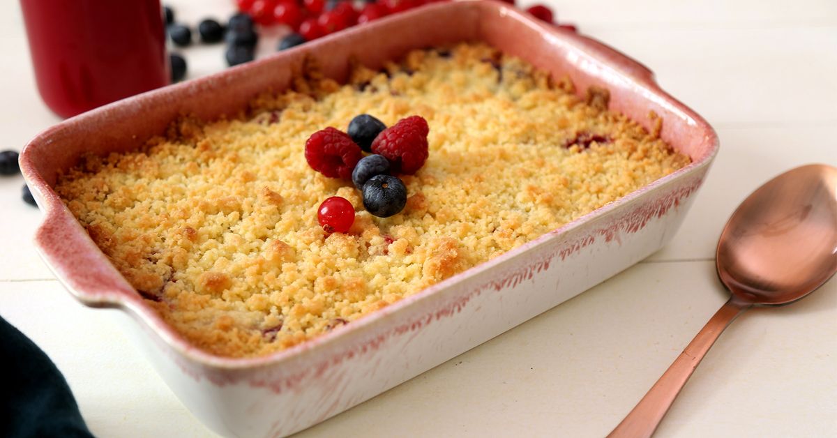 Crumble aux fruits rouges : recette de Crumble aux fruits rouges