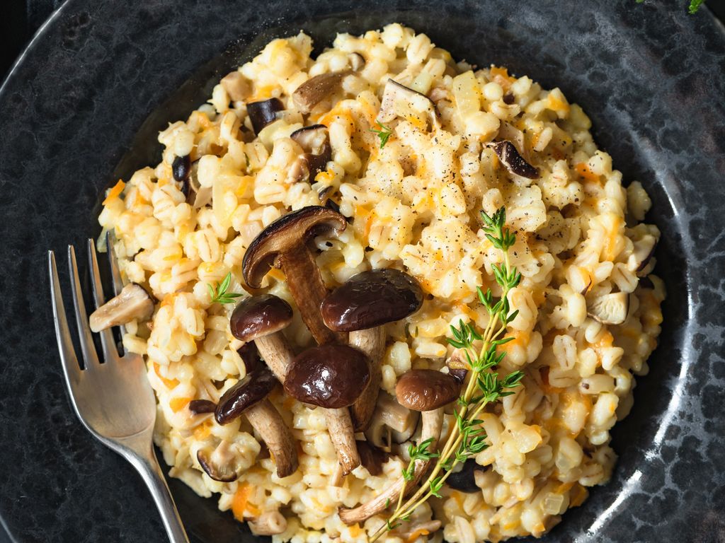 Risotto vegan aux champignons : Recette de Risotto vegan aux champignons