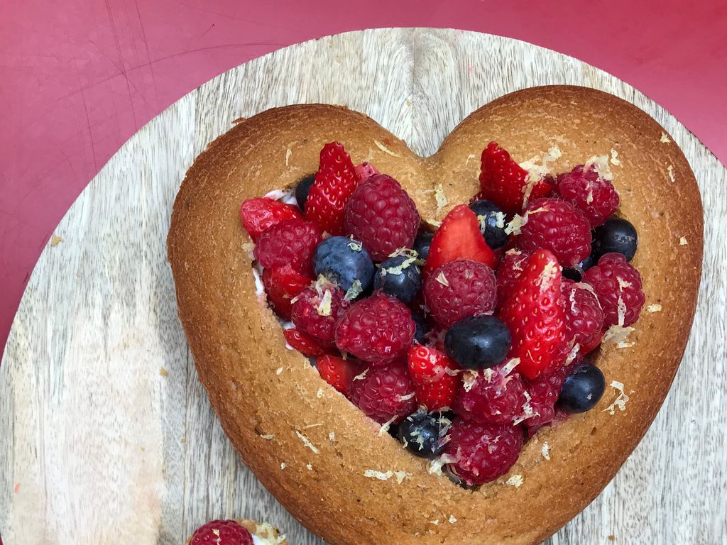cake d'amour revisité aux fruits rouges : Recette de cake d'amour ...