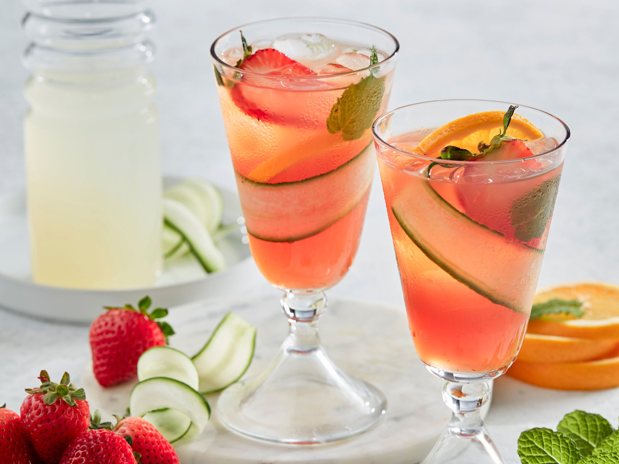 mocktail fraise, citronnade, concombre : Recette de mocktail fraise ...