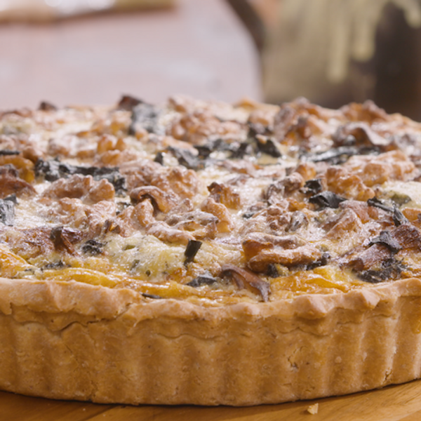 Simple quiche aux champignons : Recette de Simple quiche aux champignons