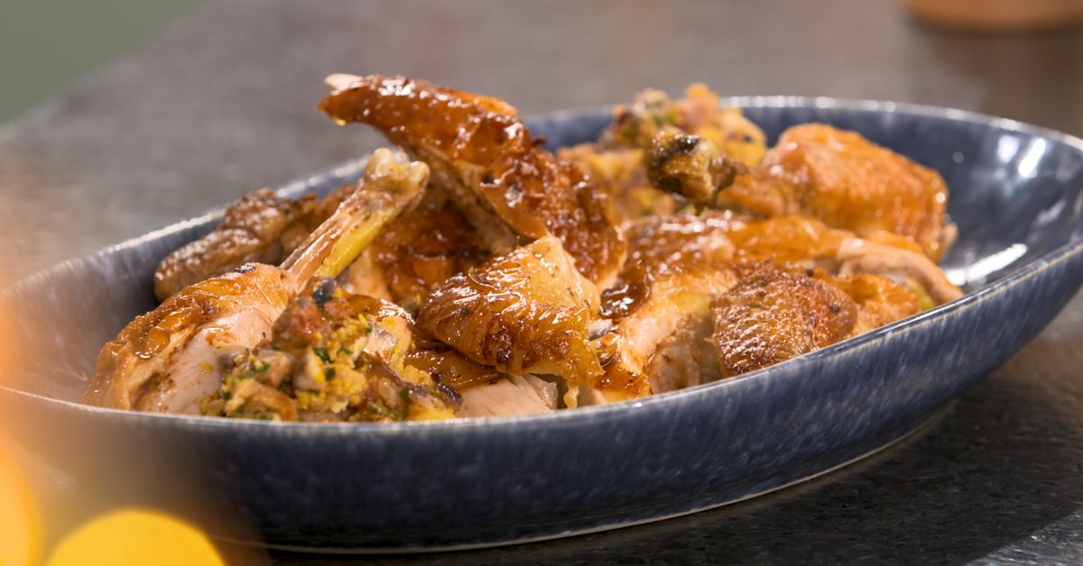 Poularde farcie de Bresse par Laurent Mariotte : recette de Poularde ...
