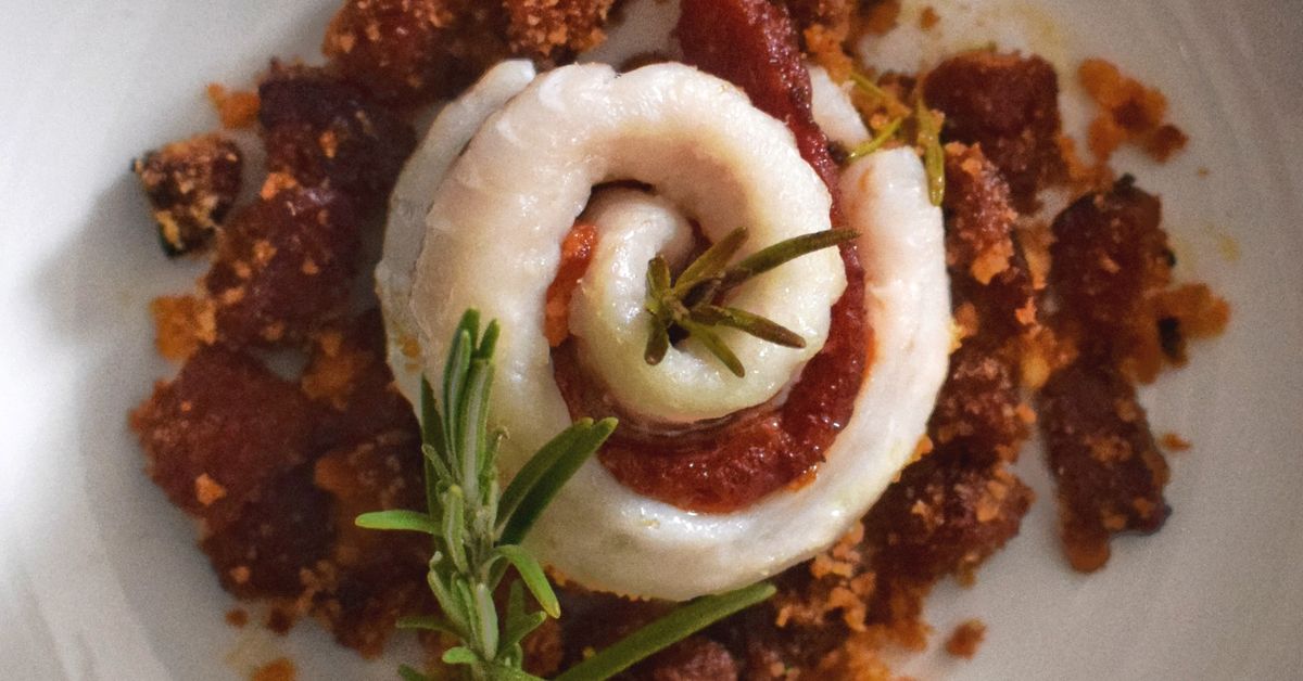 Roulé de filet de merlan au chorizo : recette de Roulé de filet de ...