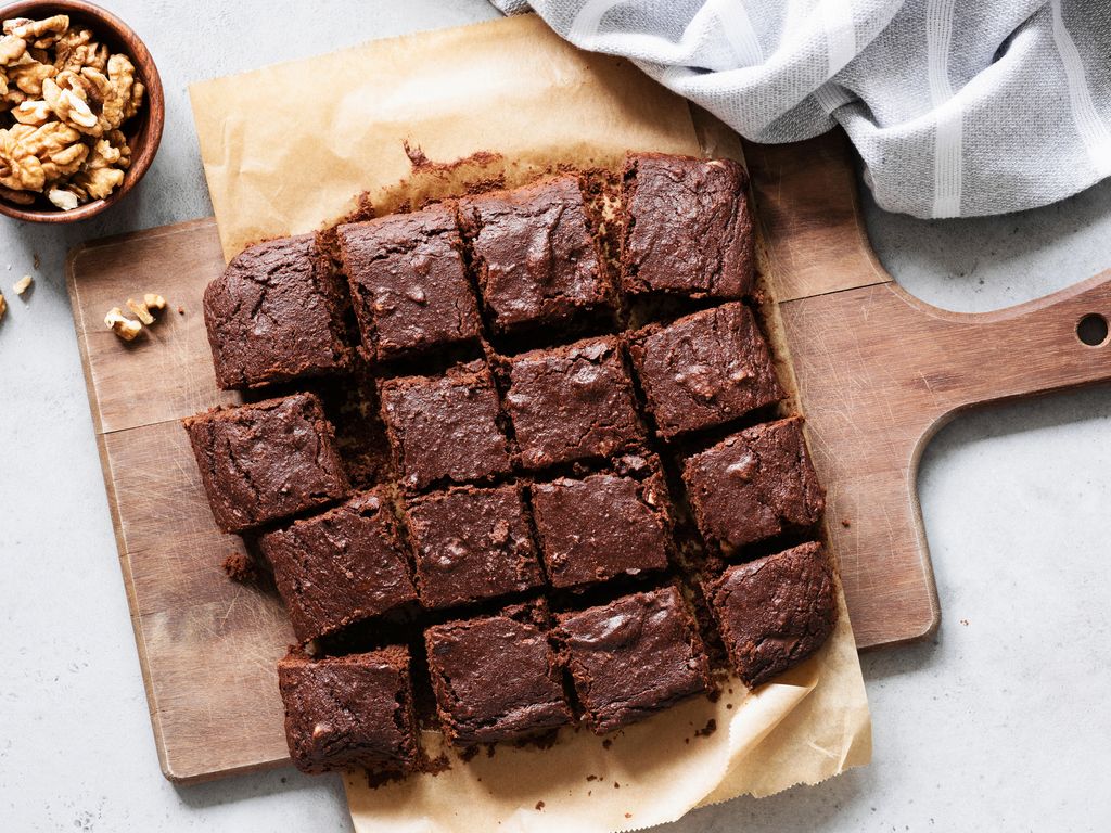 Brownie vegan au noix : Recette de Brownie vegan au noix