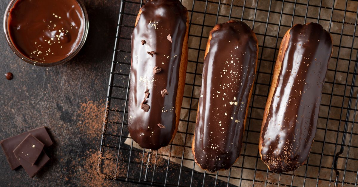 Glaçage pour éclairs au chocolat : recette de Glaçage pour éclairs au ...