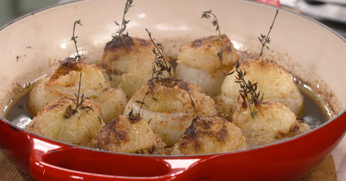 Oignons doux des Cévennes farcis par Laurent Mariotte : recette de ...