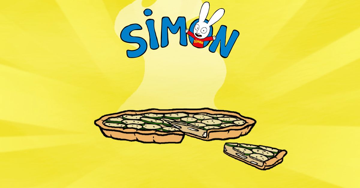 Quiche à la courgette et au chèvre de Simon Super Lapin : recette de ...