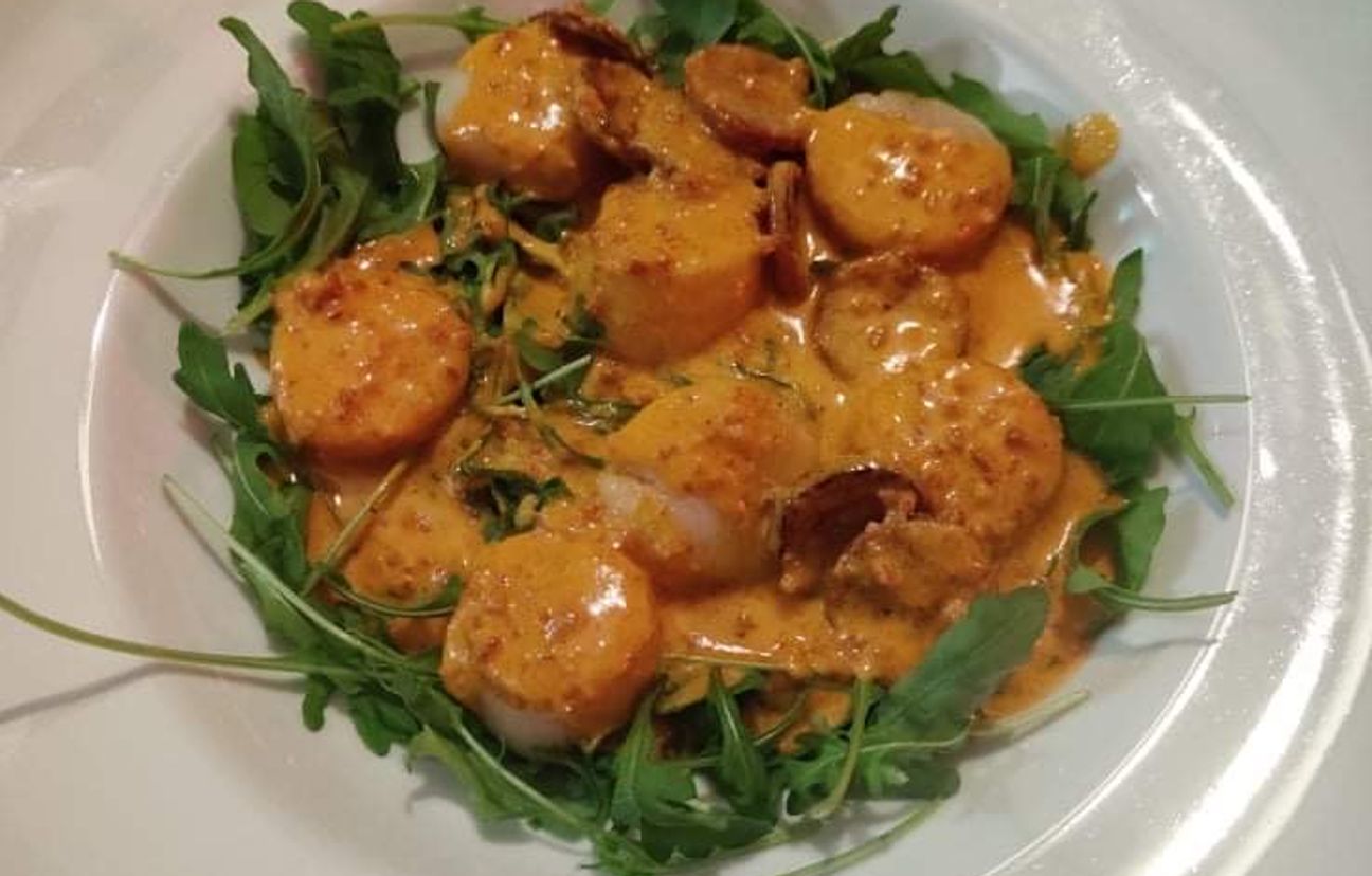 Saint Jacques à la crème de chorizo ultra rapide : Recette de Saint ...