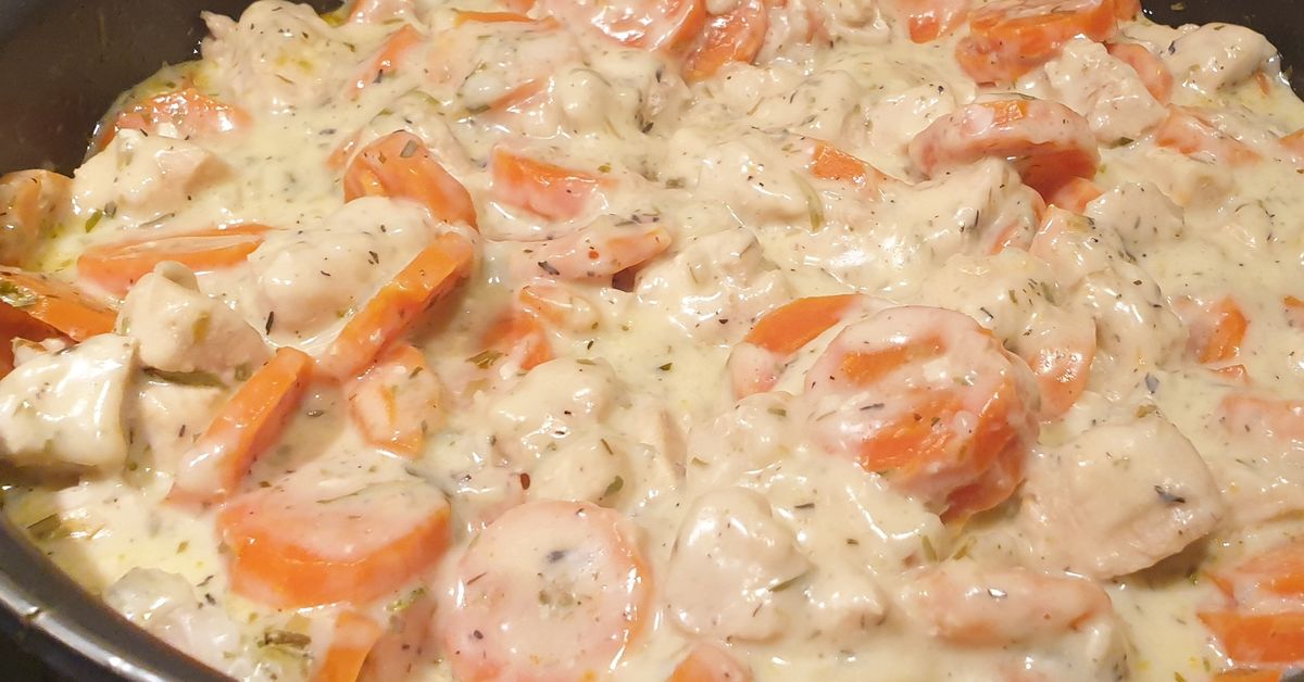 Poulet printanier aux carottes : recette de Poulet printanier aux carottes