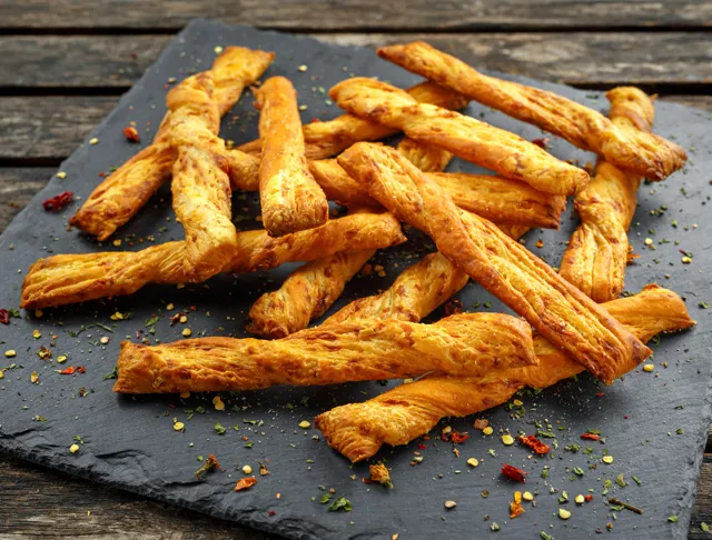 Allumettes feuilletées au parmesan : recette de Allumettes feuilletées ...