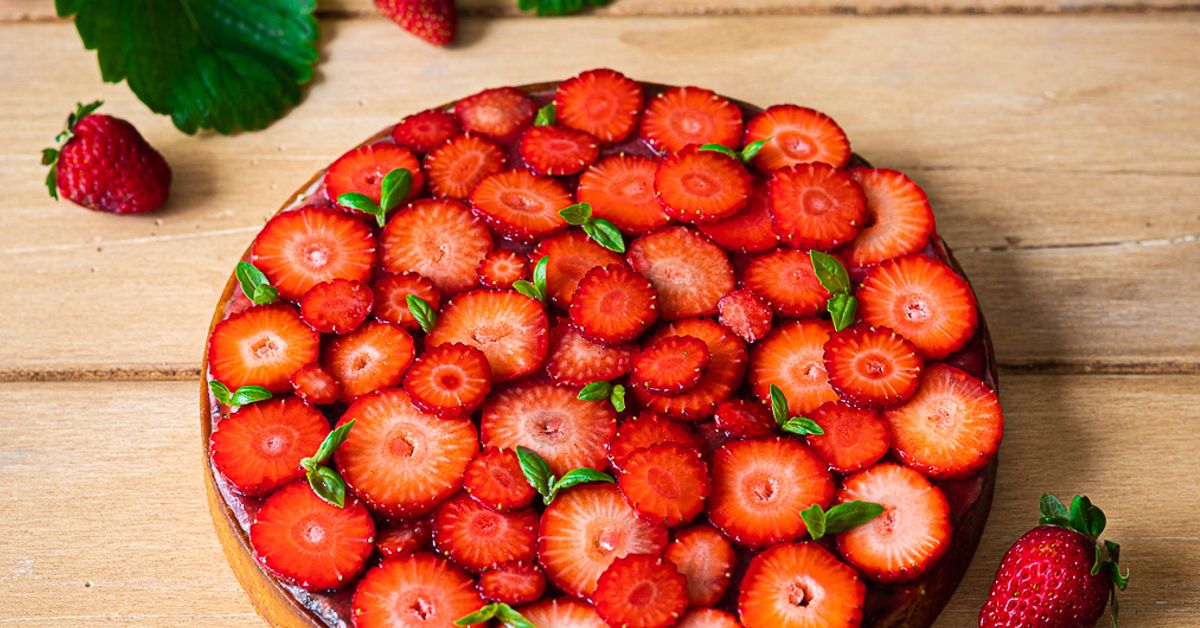 Tarte aux fraises et basilic de Morgane : recette de Tarte aux fraises ...