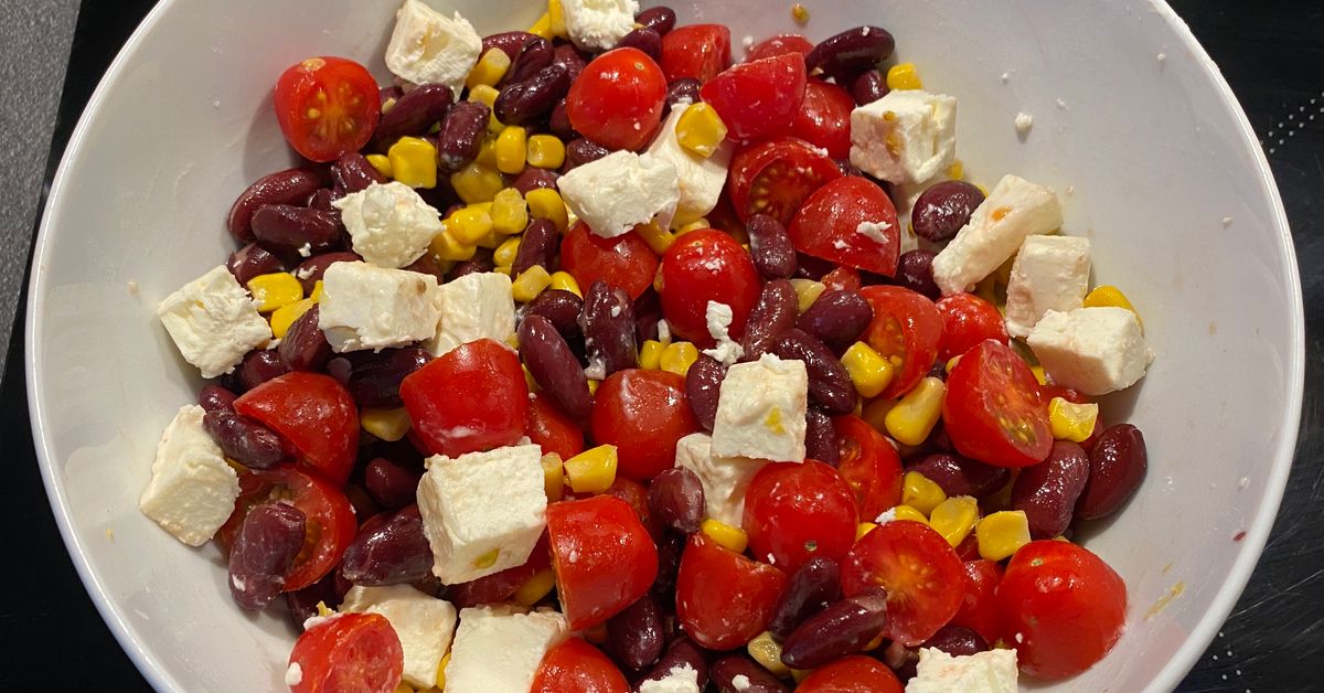 Salade originale de haricots rouges : recette de Salade originale de ...