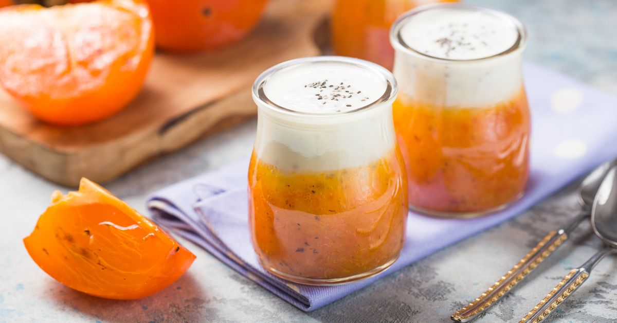 Mousse de kaki : recette de Mousse de kaki